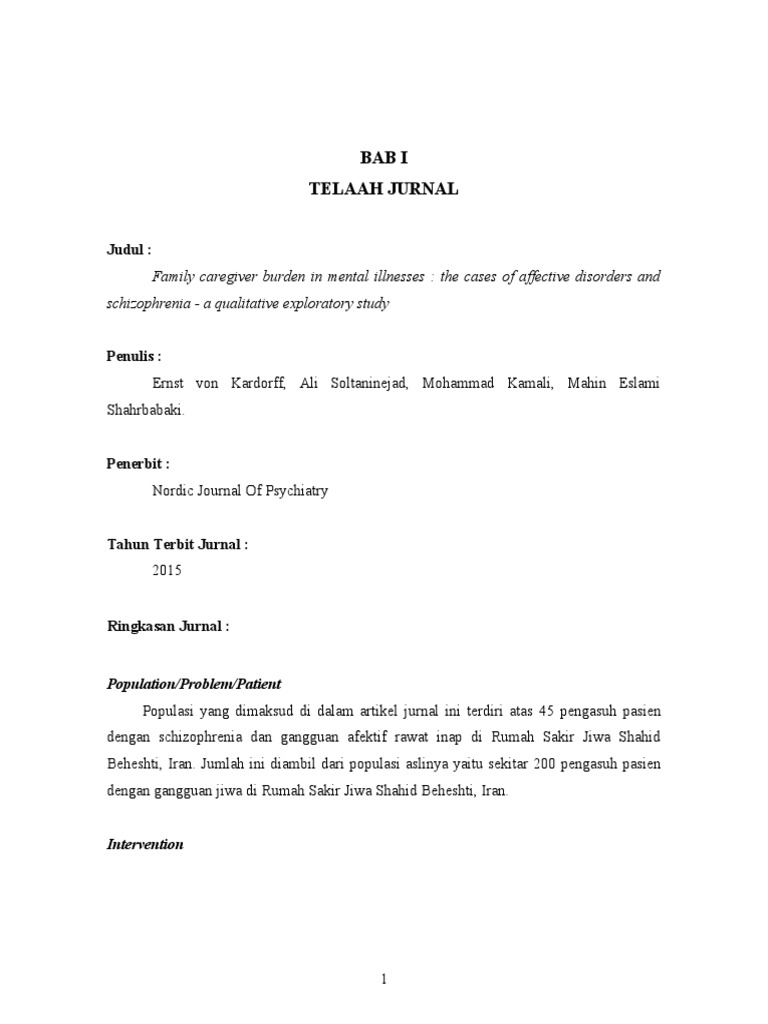 Contoh TELAAH JURNAL | PDF