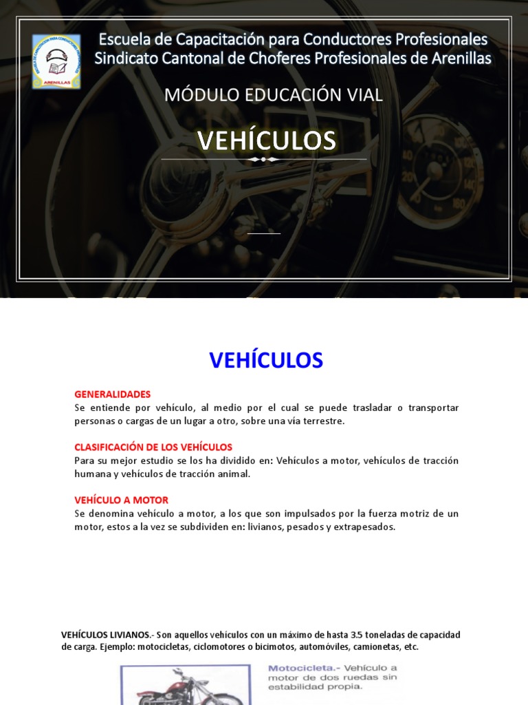 Clasificación de Vehículos Terrestres | PDF