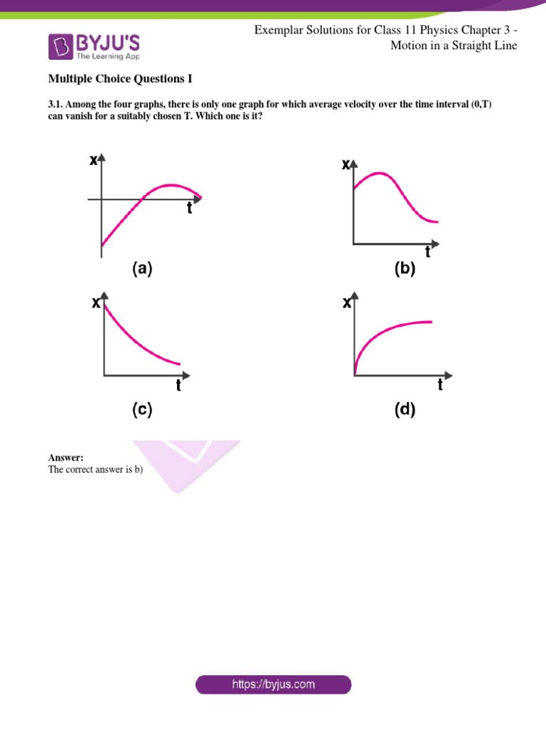 Ncert Exemplar Solt For Class 11 Physics CH 3 PDF | PDF | Acceleration ...