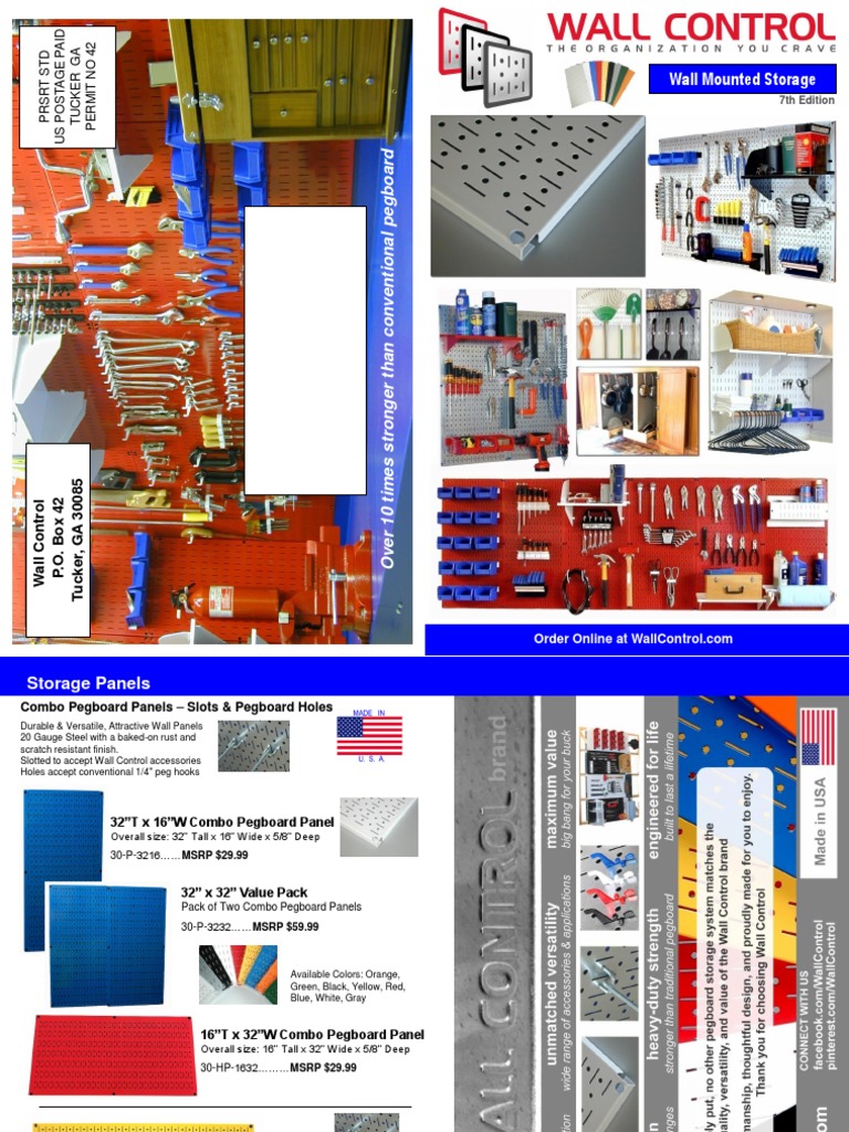 Wall Control Pegboard Catalog | PDF | Manufactured Goods | Building ...