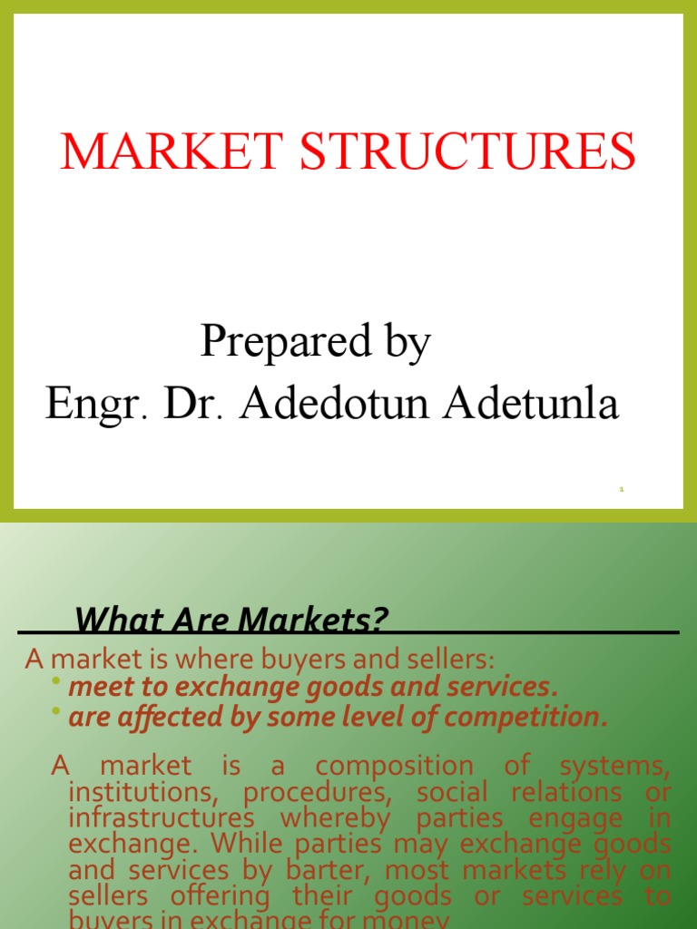 Market Structure ENGR 384 | PDF | Business | Law