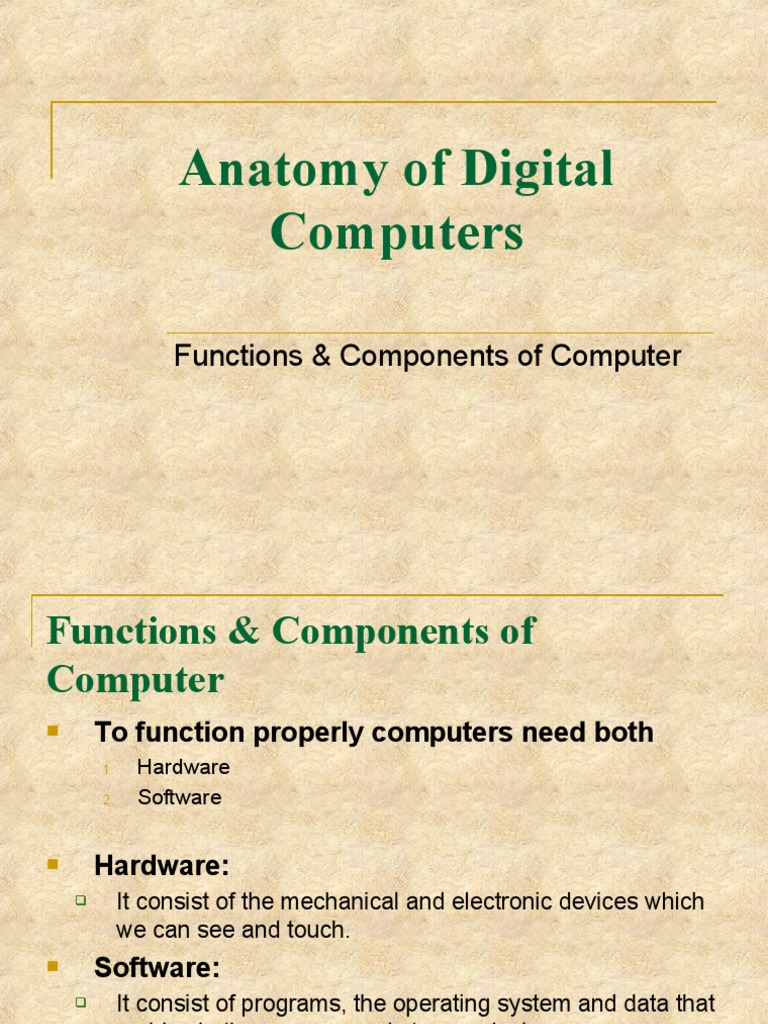 Anatomy of Digital Computers | PDF Anatomy of Digital Computers | PDF