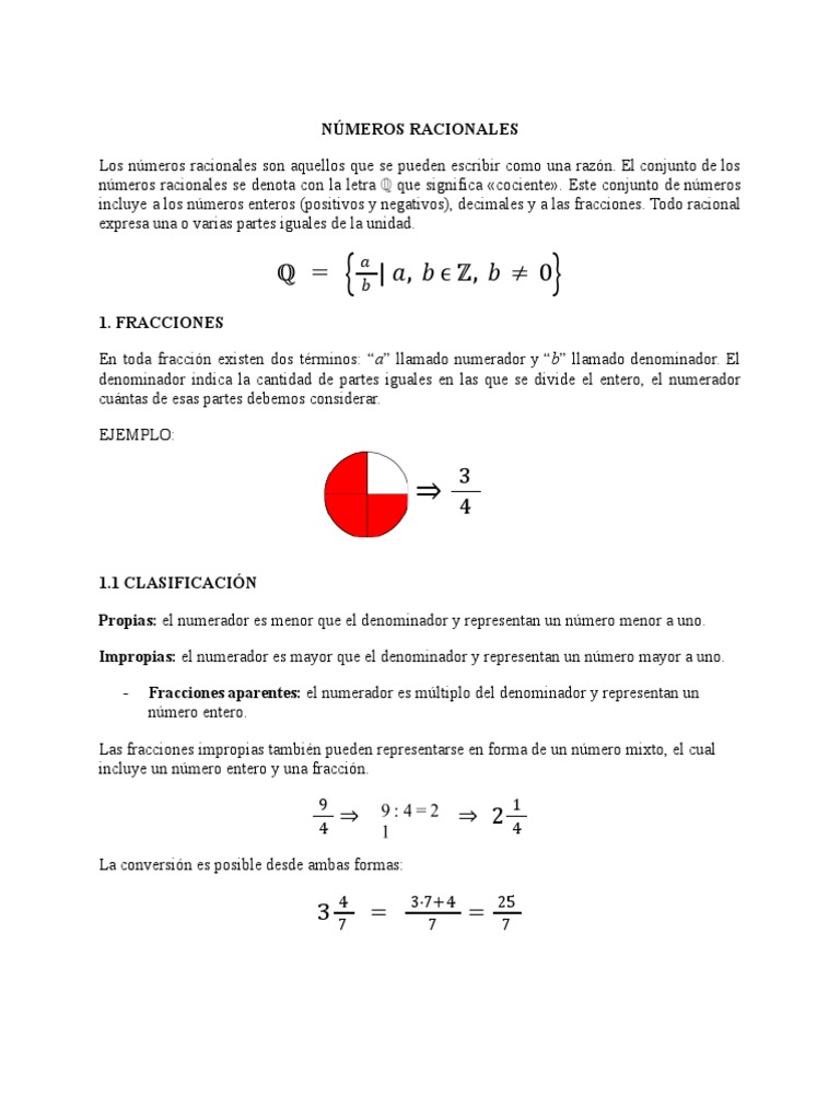 Números Racionales | PDF