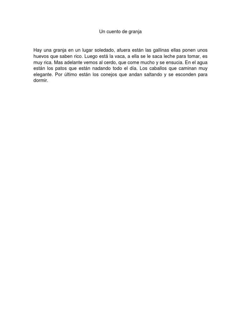 Un Cuento de Granja PDF | PDF