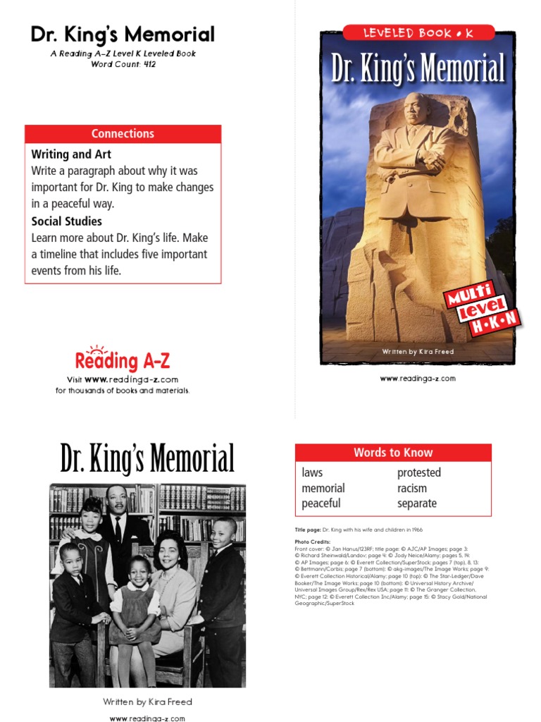Raz lk29 Drkingsmemorial CLR | PDF | Martin Luther King Jr.