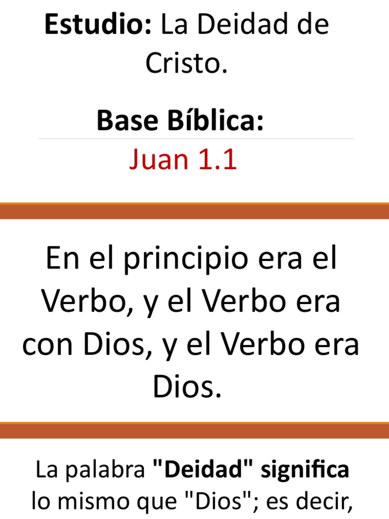 La Deidad de Cristo en Juan 1.1 | PDF | Dios | Esencia