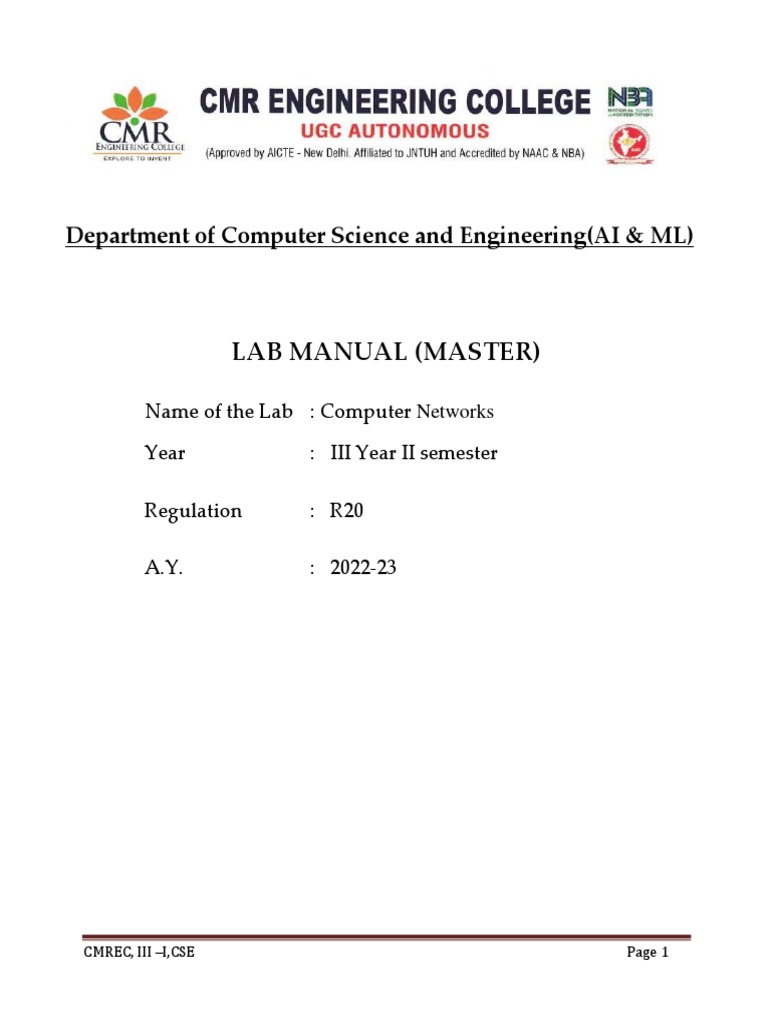 CN Lab MASTER Manual (22-23) PDF | PDF | Computers | Technology ...