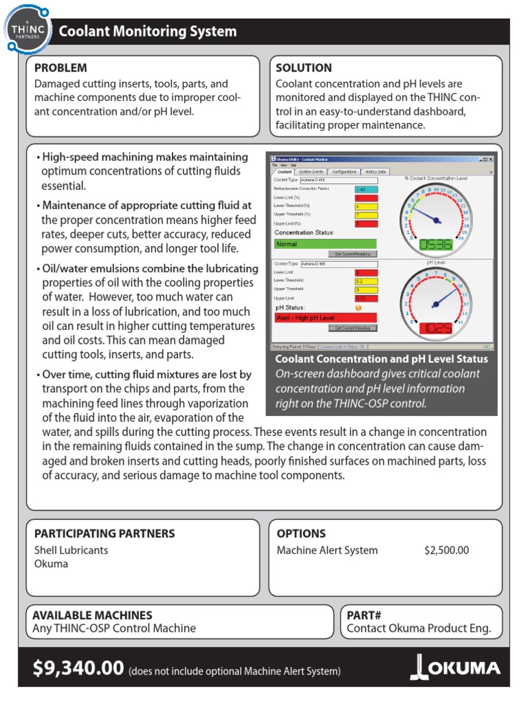 Okuma_Coolant Monitoring System | PDF