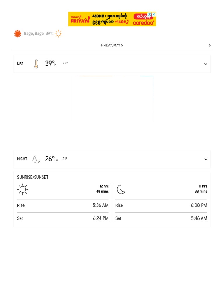 Bago, Bago, Myanmar Day and Night Weather - AccuWeather | PDF