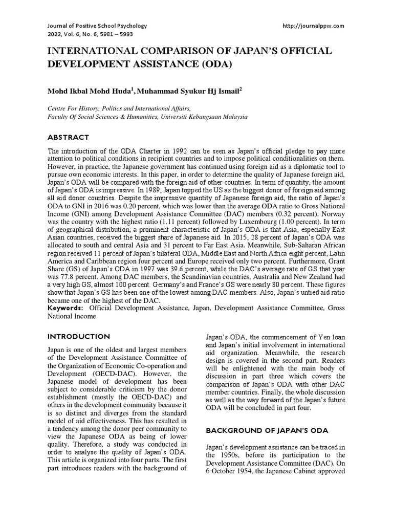 International Comparison of Japan's Oda | PDF
