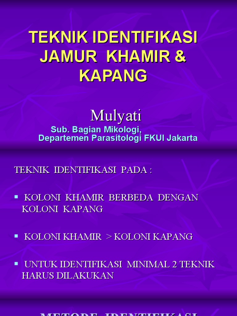Teknik Identifikasi Jamur | PDF