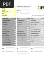 PRE OPERATIVE CHECKLIST | PDF