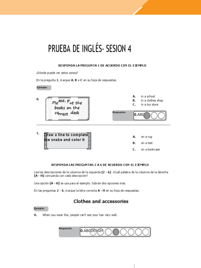 Cuadernillo de Preguntas Saber 11 Ingles 2018 | PDF