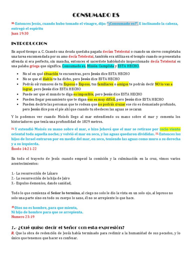 Consumado Es v1 PDF | PDF