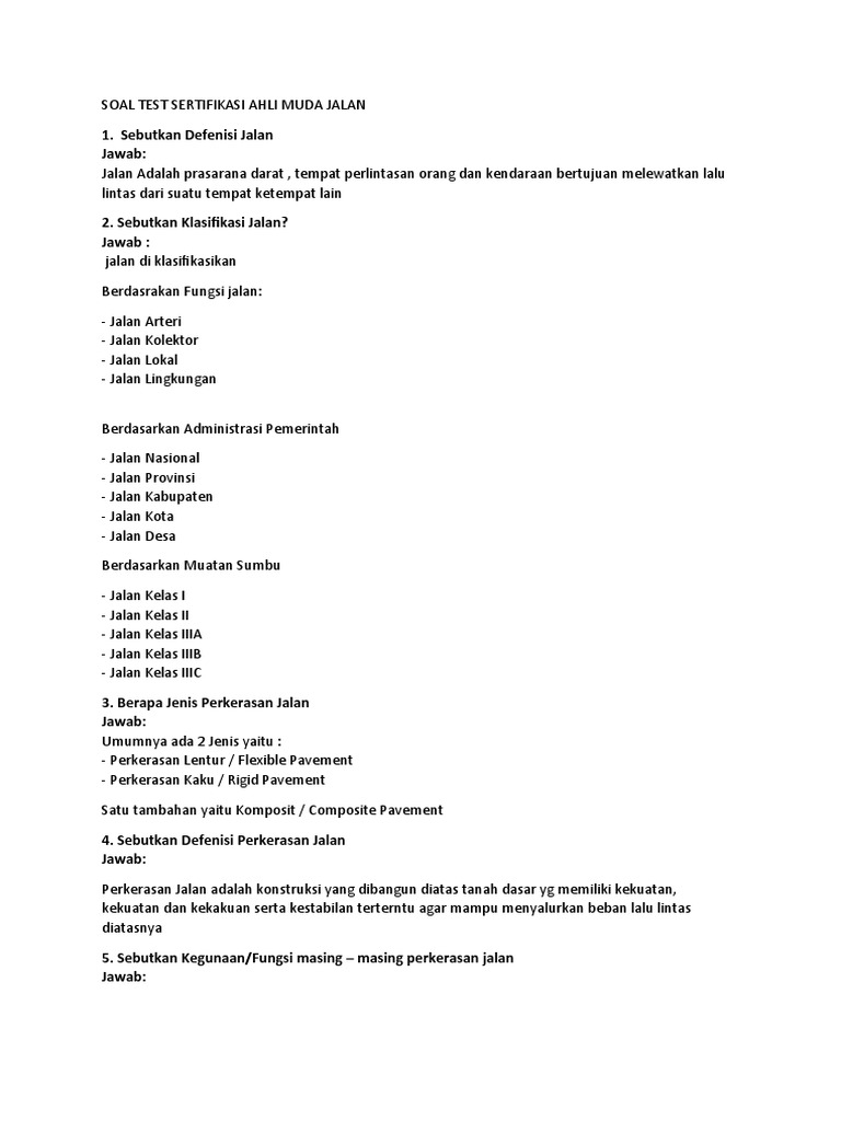 DEFINING ROAD CERTIFICATION | PDF