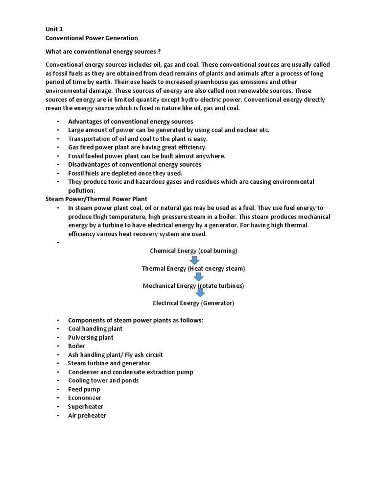 EEE Notes Unit 3 Conventional Energy Resources PDF | PDF | Nuclear ...