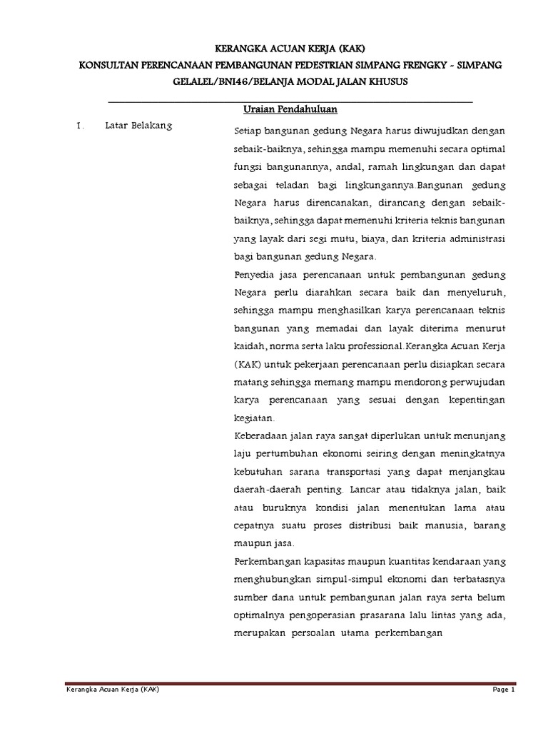 Kak Prc. Pedestrian | PDF | Bisnis