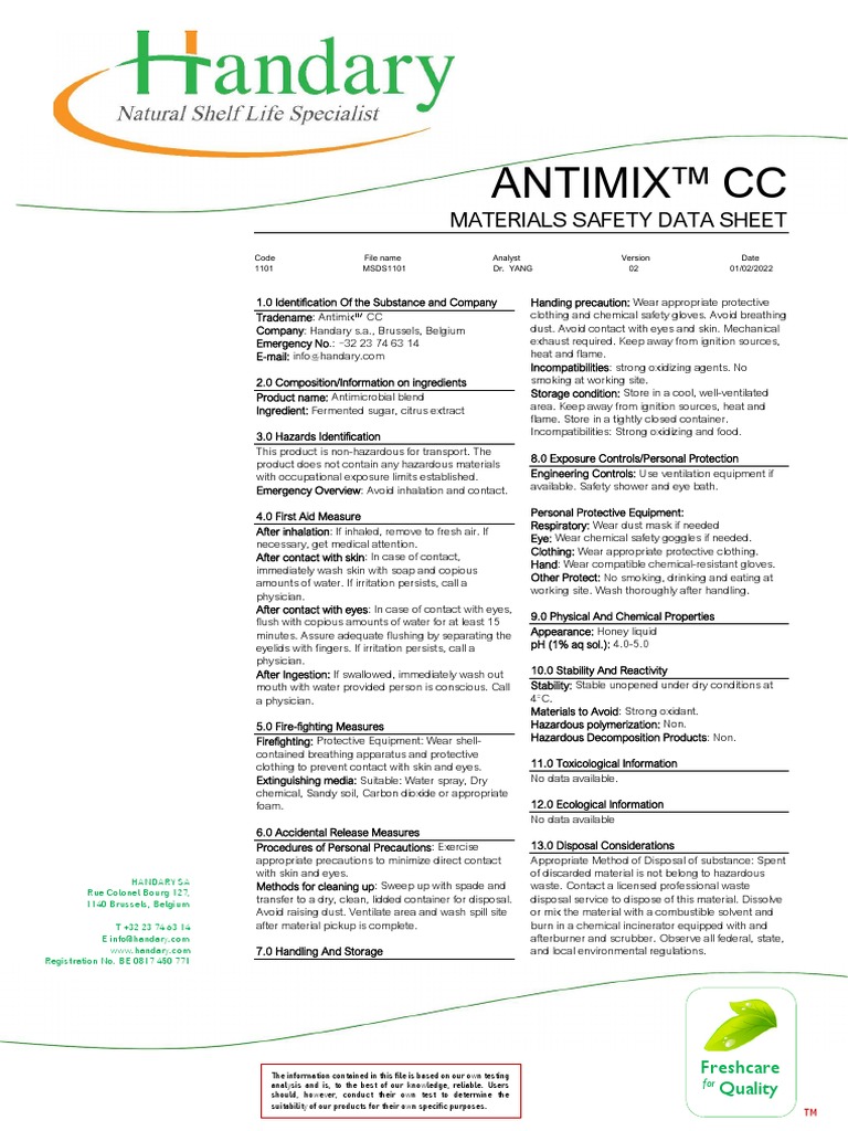 E Antimix Antimicrobial Blends - Description - 100097 PDF | PDF