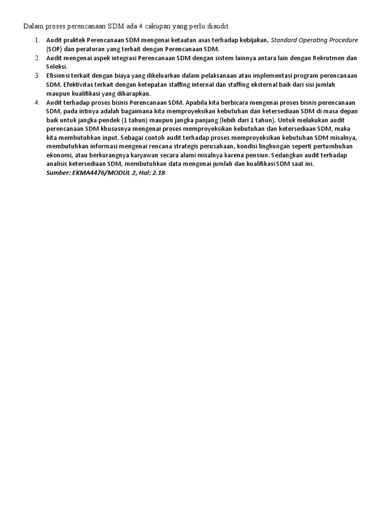 Diskusi 2 Audit SDM | PDF