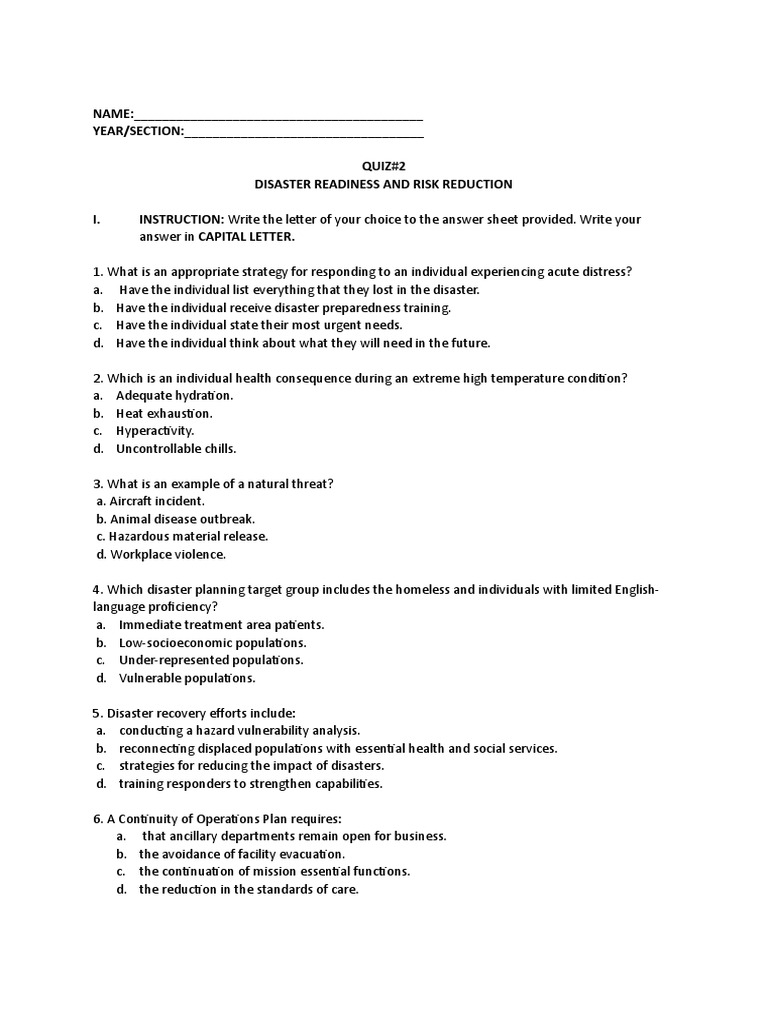 Sample Situation in Disaster Management Cycle | PDF | Technology ...