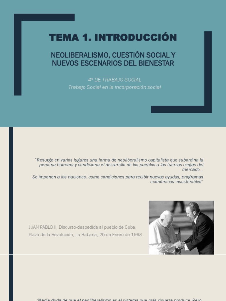 TEMA 1 - INTRODUCCION-NEOLIBERALISMO Y CUESTIÓN SOCIAL - Eve PDF | PDF