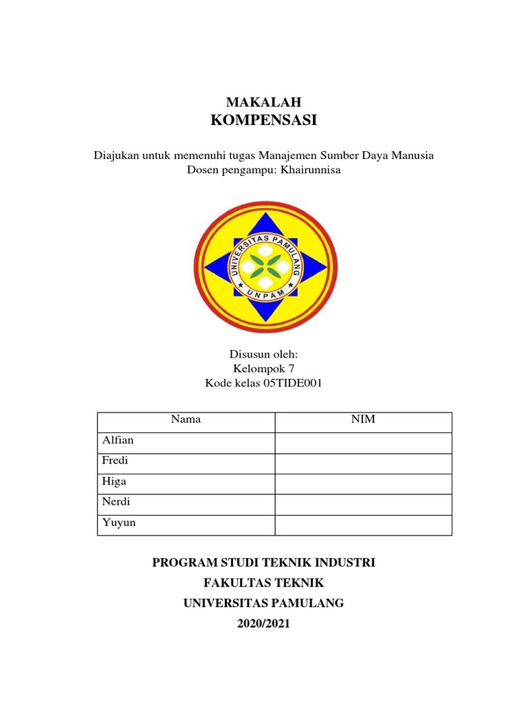 Kelompok 7 MSDM - Kompensasi PDF | PDF