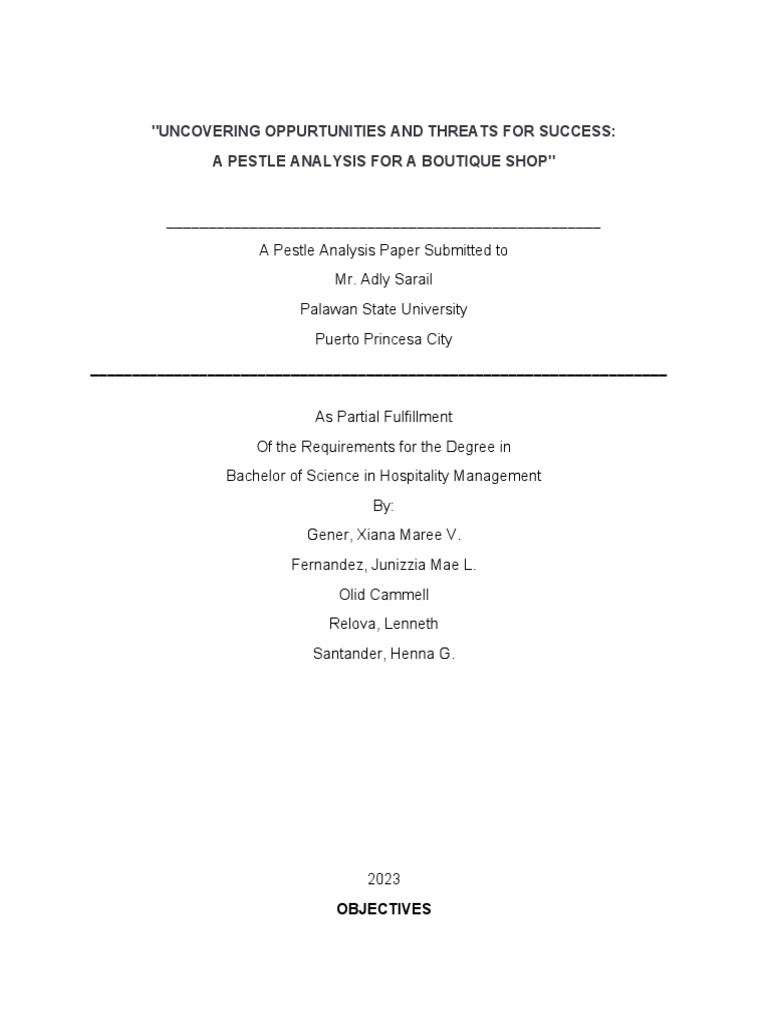 Pestle Analysis Research Paper 2023 | PDF