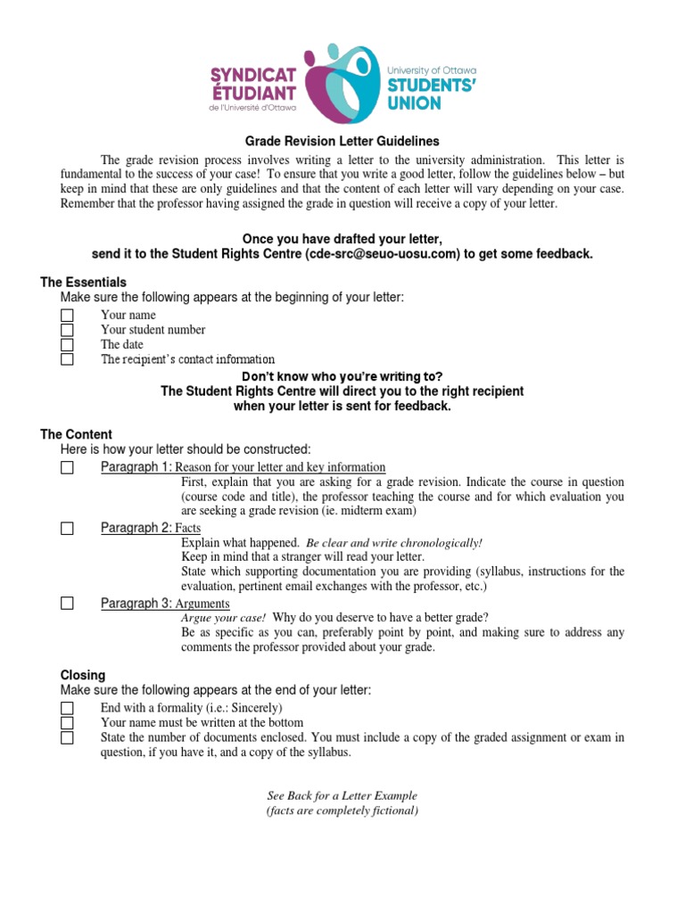En Template Letter For Grade Revision PDF | PDF | Cognition | Cognitive ...