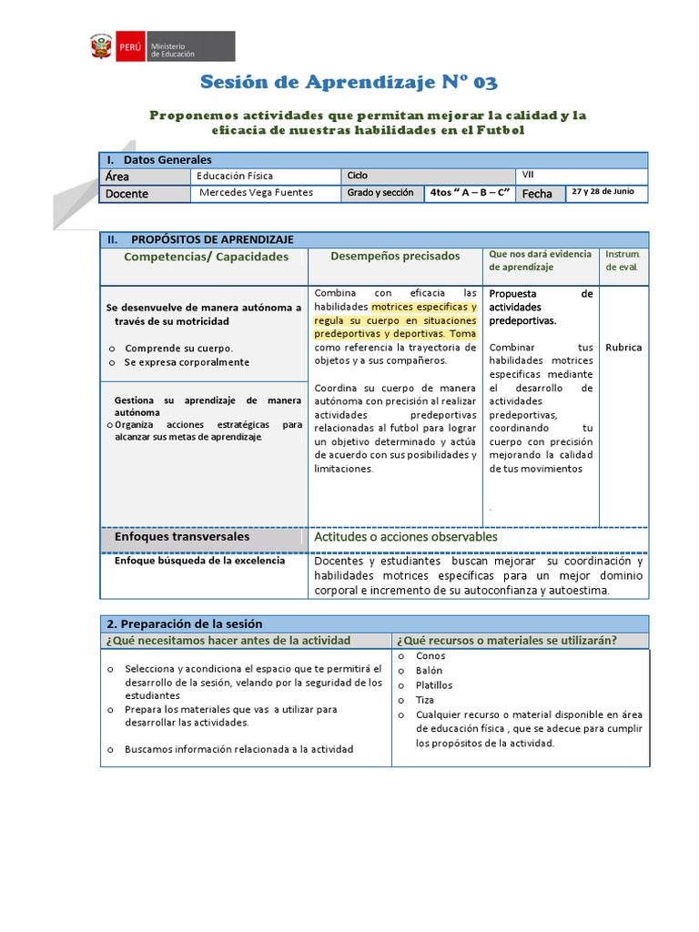 Sesion 4° Exp 4 (3fisica Virtual PDF | PDF | Aprendizaje | Asociación de Futbol