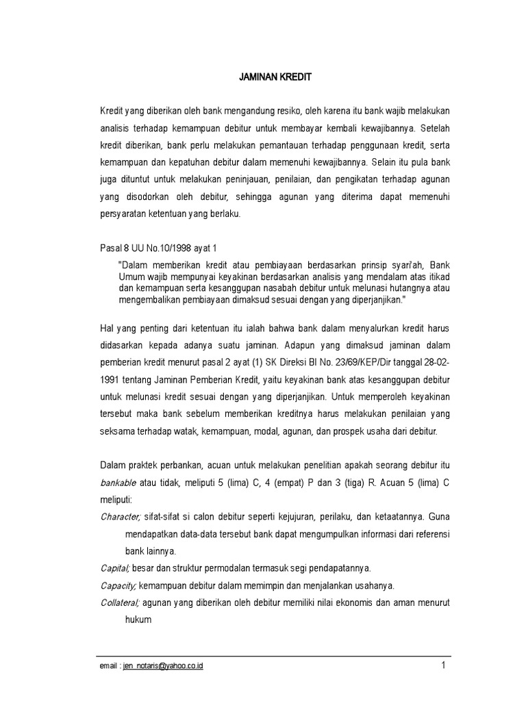 HK Jaminan Perbankan | PDF | Ilmu Sosial