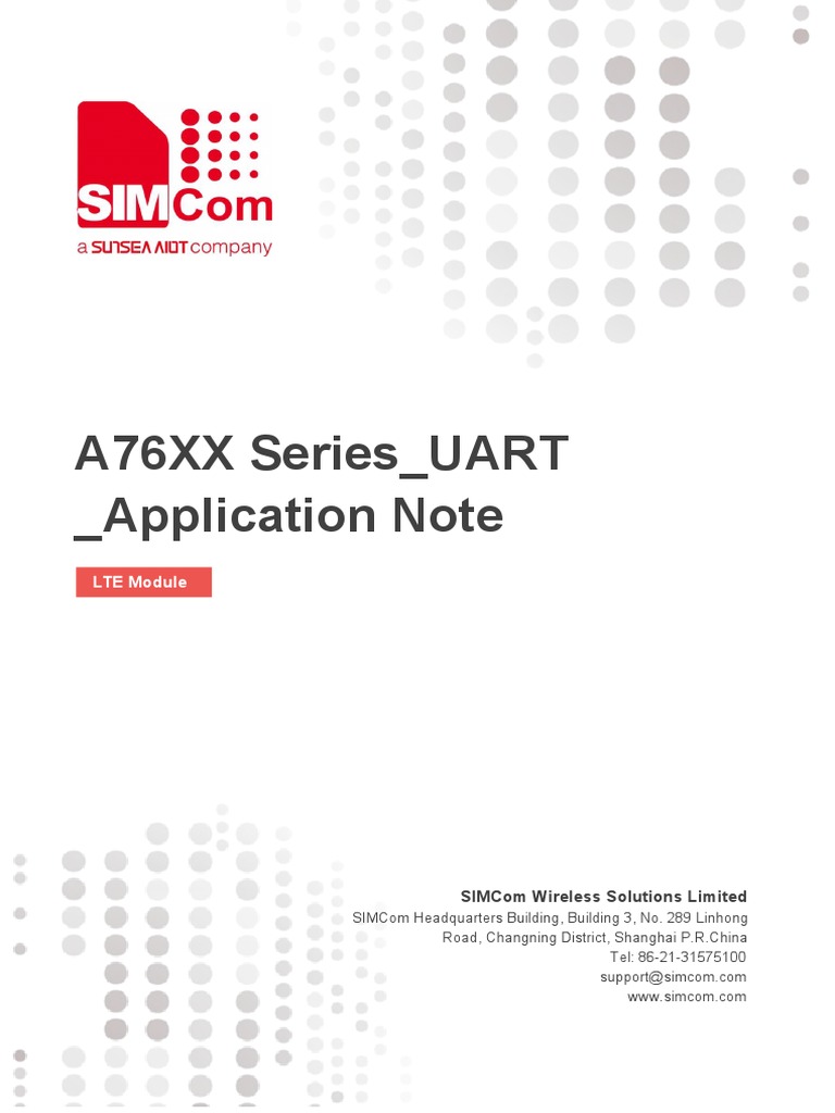 A76XX Series_UART_Application Note_V1.02.pdf | PDF | Telecommunications Equipment | Service ...