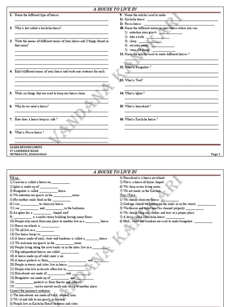 A House To Live in PDF | PDF | Home | Buildings And Structures