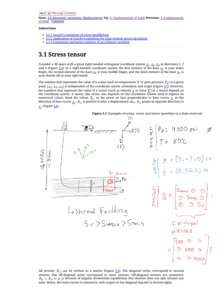 Stress Tensor | PDF | Stress (Mechanics) | Tensor