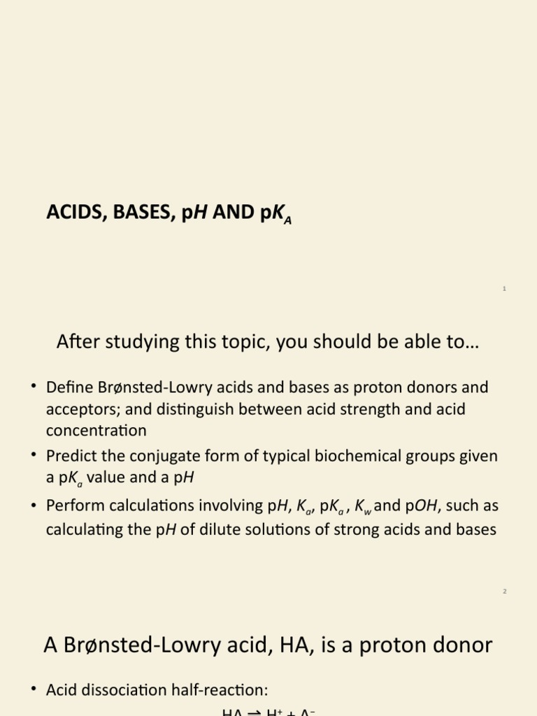 bcm.06 Acids and Bases | PDF | Acid | Ph
