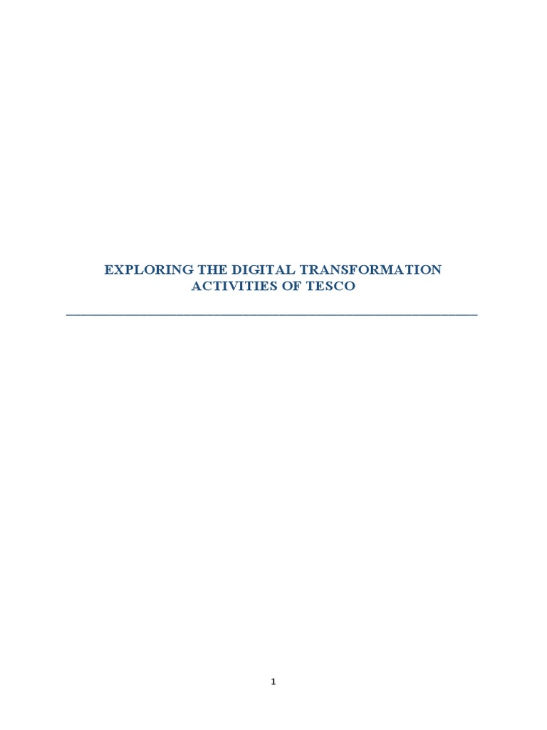 Tesco's Digital Transformation Strategies | PDF | Retail | Tesco