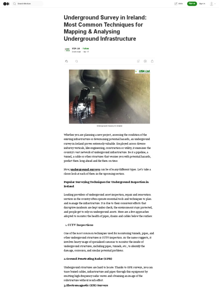 Underground Survey in Ireland: Most Common Techniques For Mapping ...