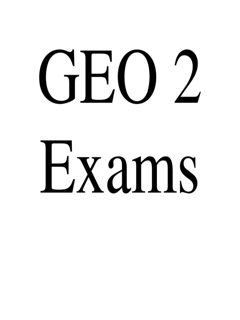 Geo 2 Exams PDF | PDF