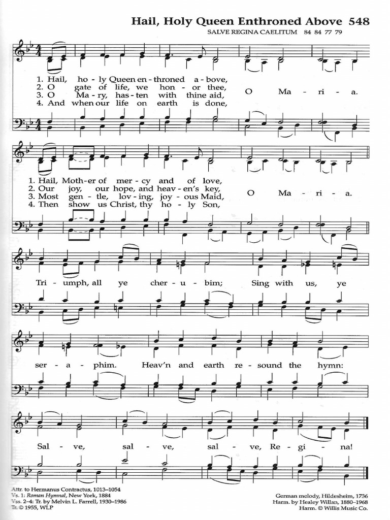 Hail Holy Queen Enthroned Above PDF | PDF