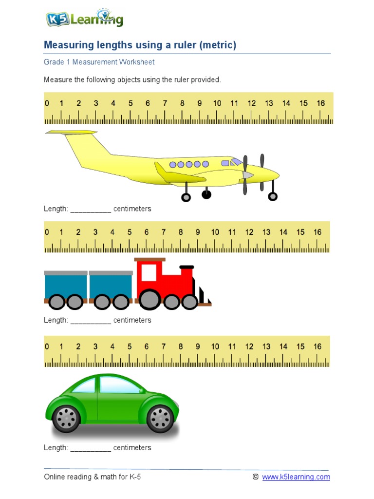 Grade 1 Measuring Length CM A PDF | PDF