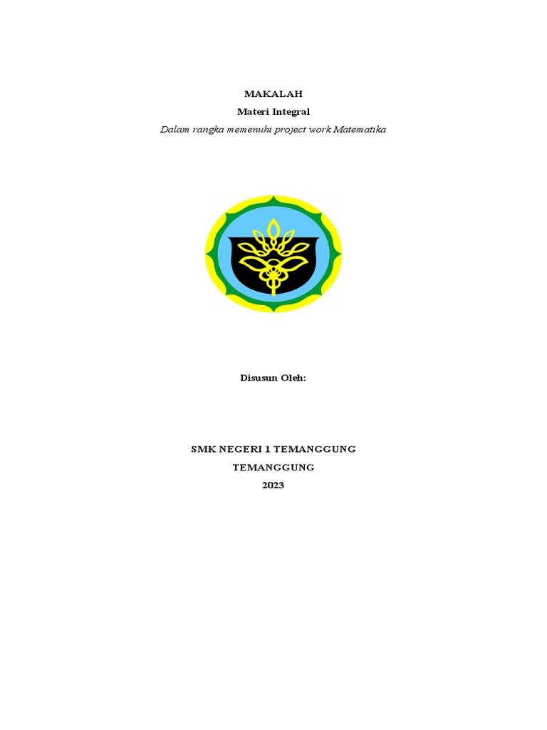 Penerapan Integral Dalam Kehidupan Sehari Hari Pdf