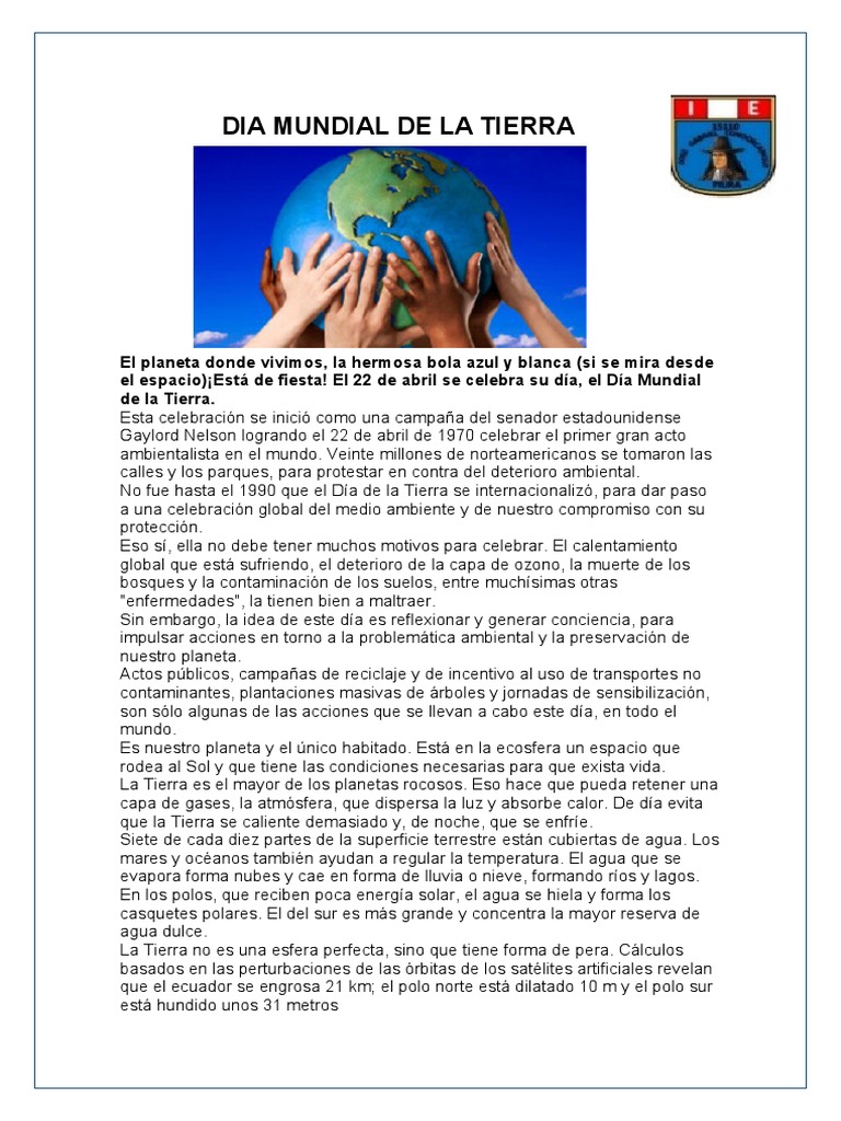 Dia Mundial de La Tierra | PDF