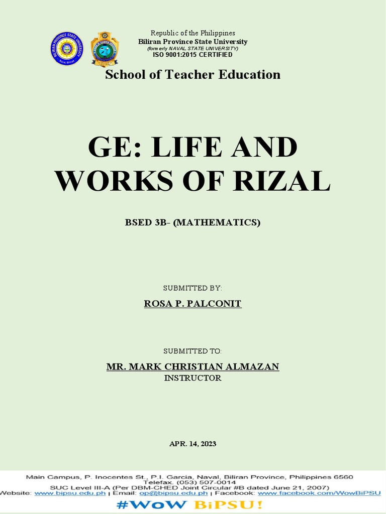 Ge-Lwr-Palconit, Rosa P.-4 | PDF | Behavior Modification | Cognition