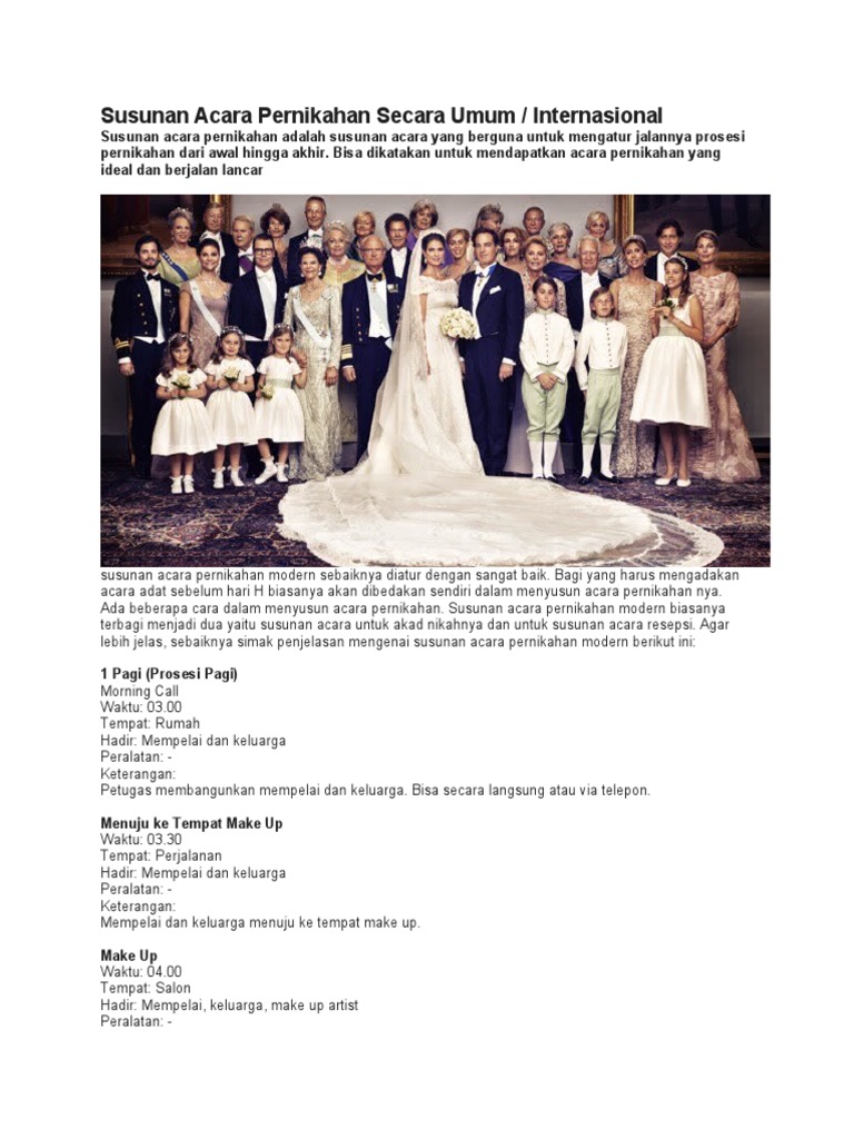 Susunan Acara Pernikahan Secara Umum | PDF