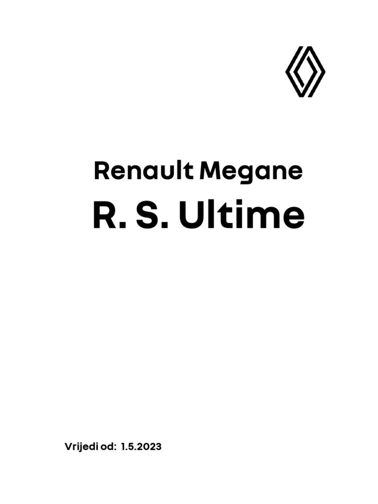 Cjenik Megane RS Ultime - 01!05!2023 | PDF Cjenik Megane RS Ultime - 01!05!2023 | PDF