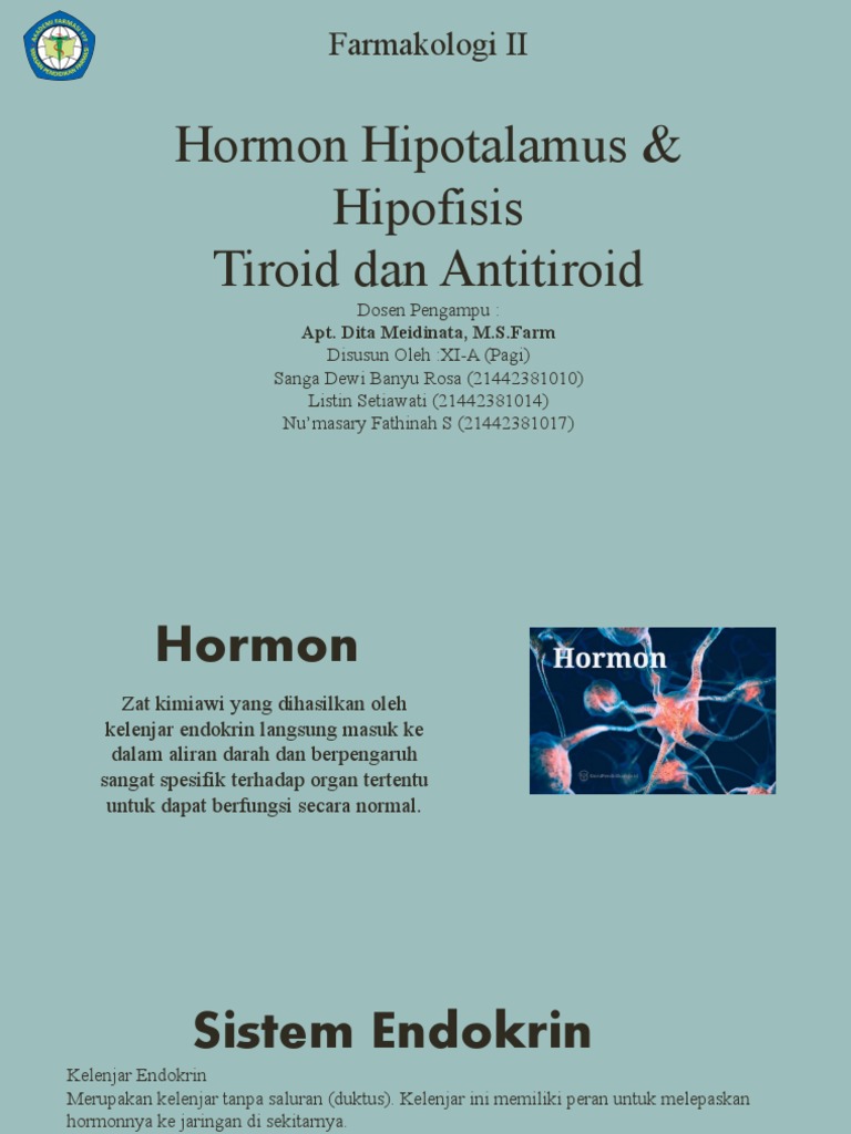 Kel 4 Farmakologi 2 Hipotalamus Hipofisis Tiroid Antitiroid-1 | PDF