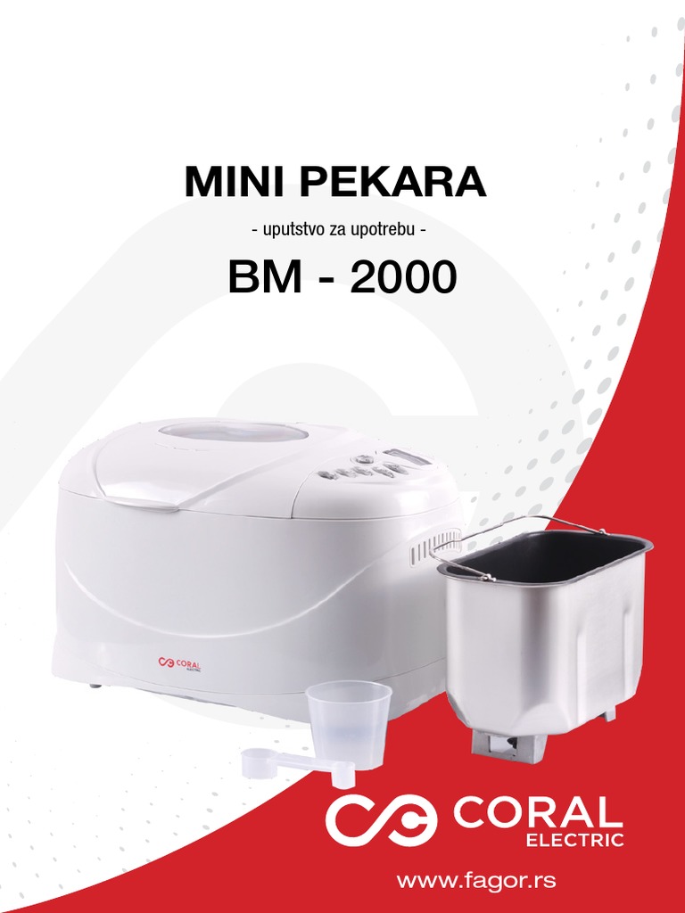 Coral BM-2000 - Pekarica - Uputstvo Za Upotrebu PDF | PDF