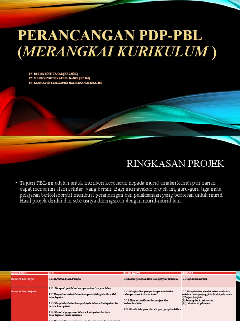 PERANCANGAN PDP-PBL (Merangkai Kurikulum) | PDF