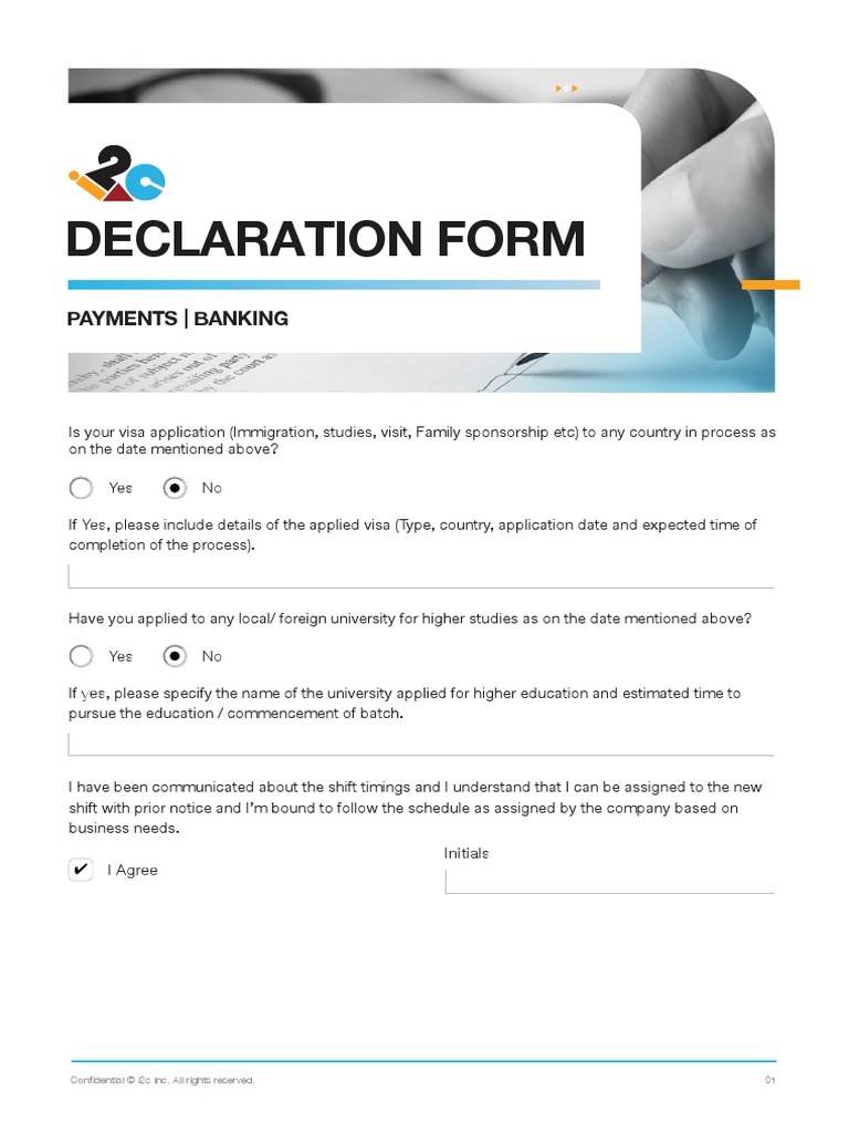 I2c Declaration Form PDF | PDF