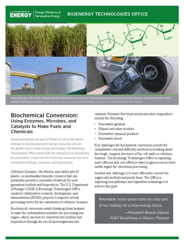 Biochemical Conversion Using Hydrolysis Fermentation and Catalysis Make ...