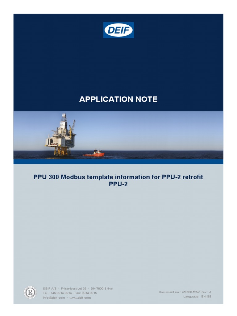 Application Note Ppu 300 Modbus Template Information For Ppu 2 Retrofit 4189341252 Uk Pdf 